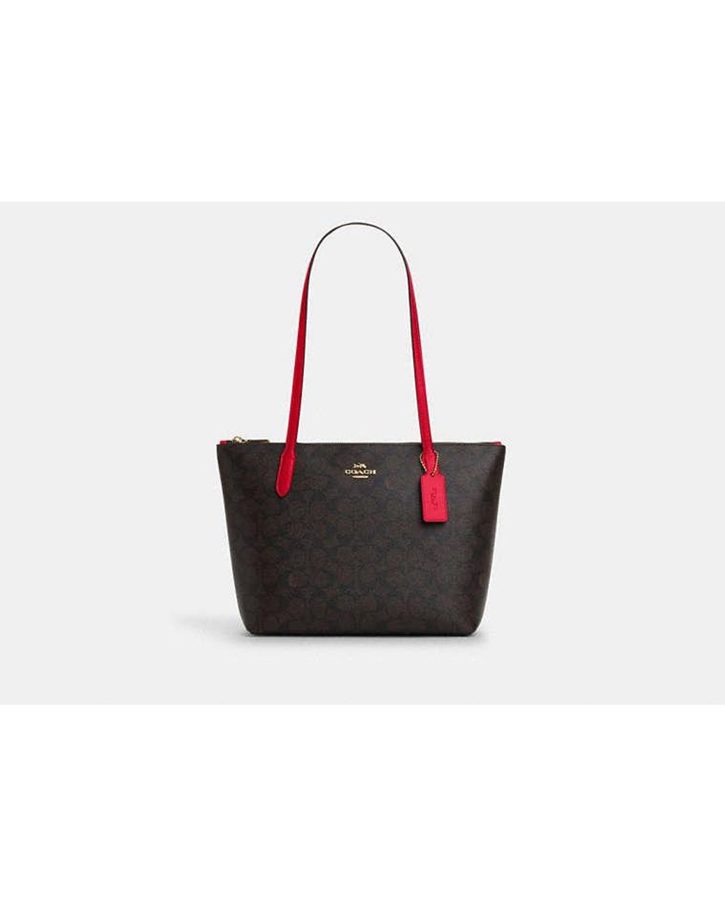 COACH Fiona Zip Tote Bag in Black | Lyst UK