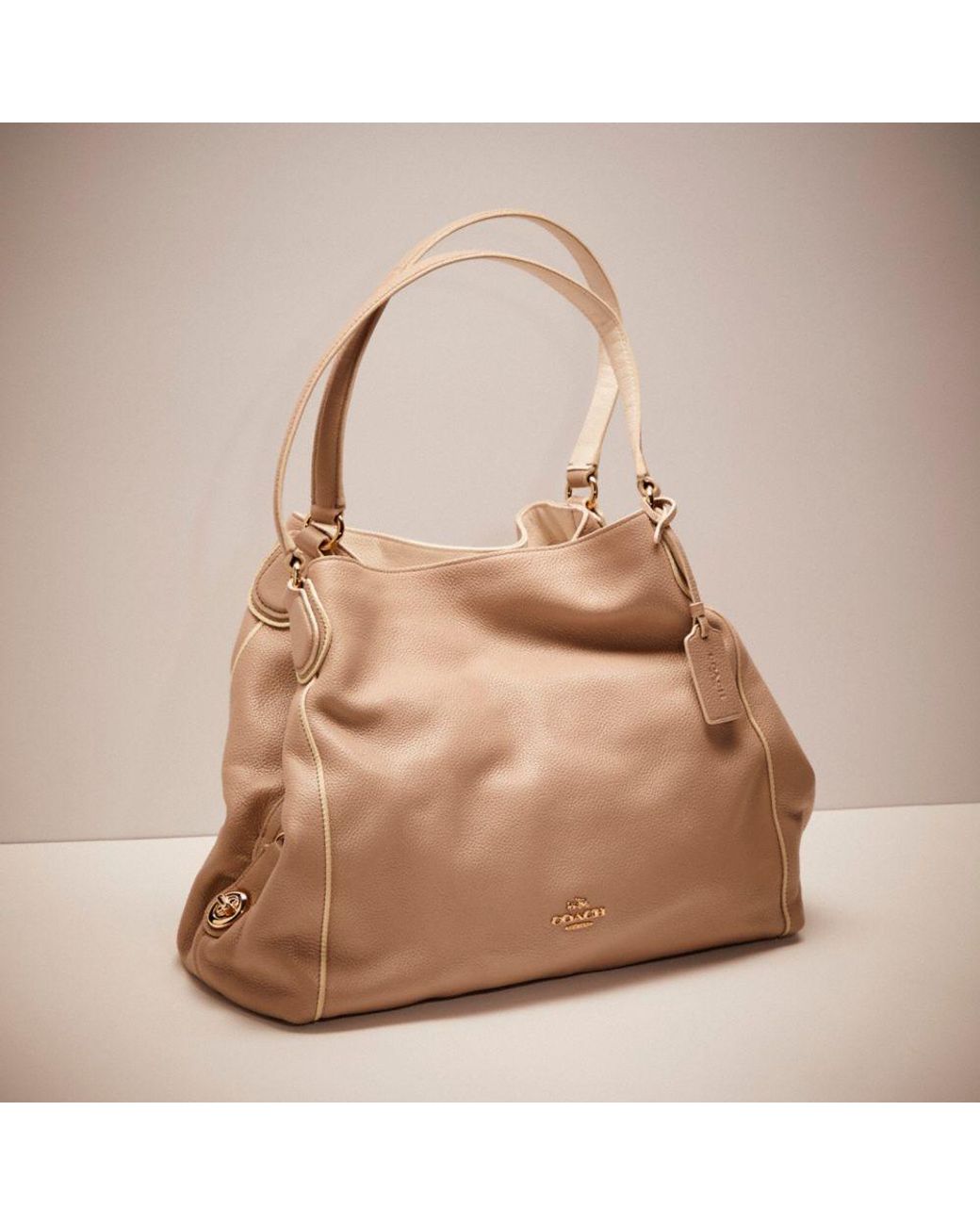 COACH Restored Edie Shoulder Bag In Colorblock in Natural | Lyst