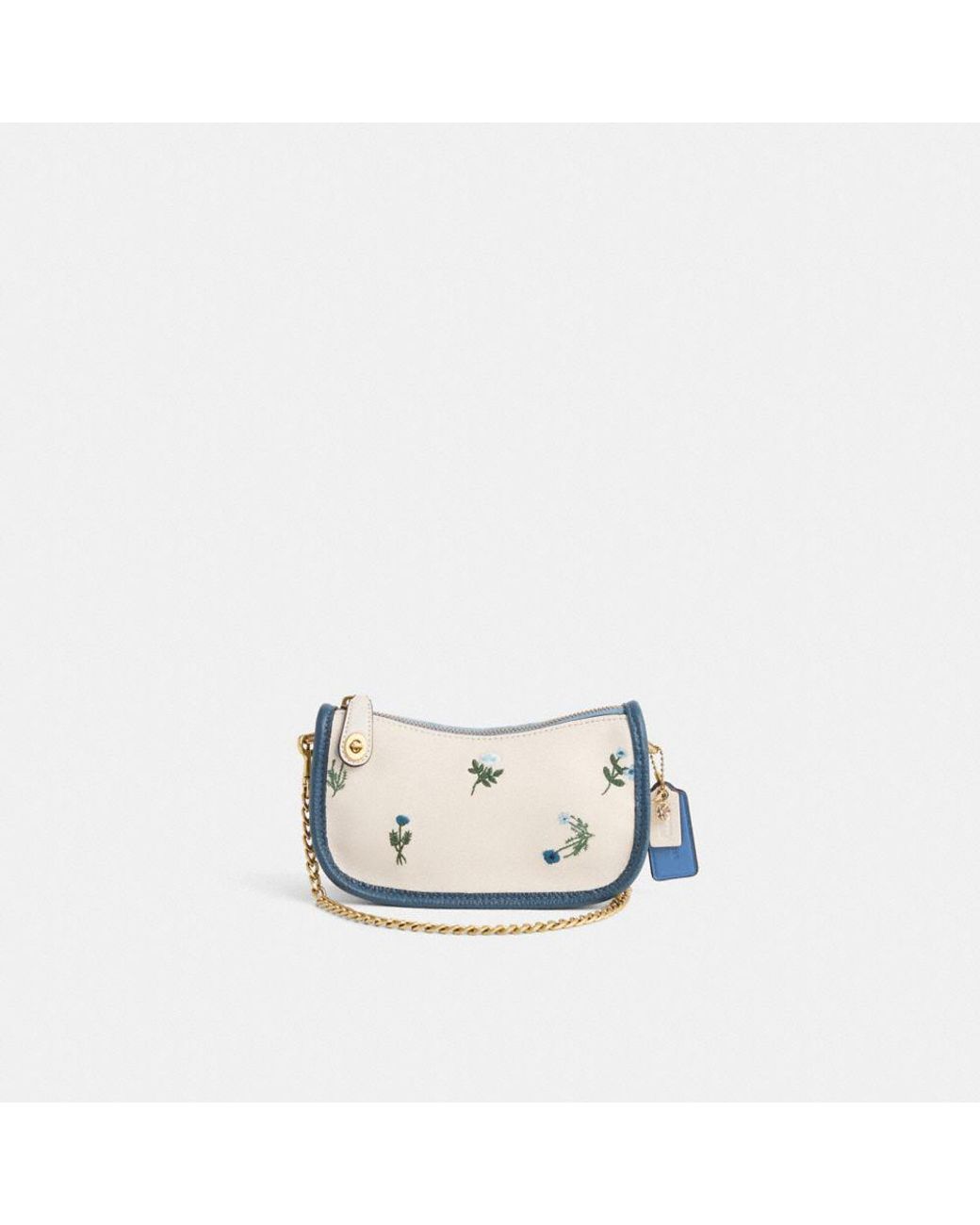 COACH Upcrafted Swinger 20 In Signature Chambray With Quilting in White ...