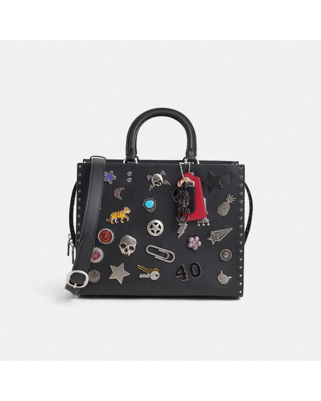 COACH Upcrafted Rogue Bag With Rivets in Black | Lyst