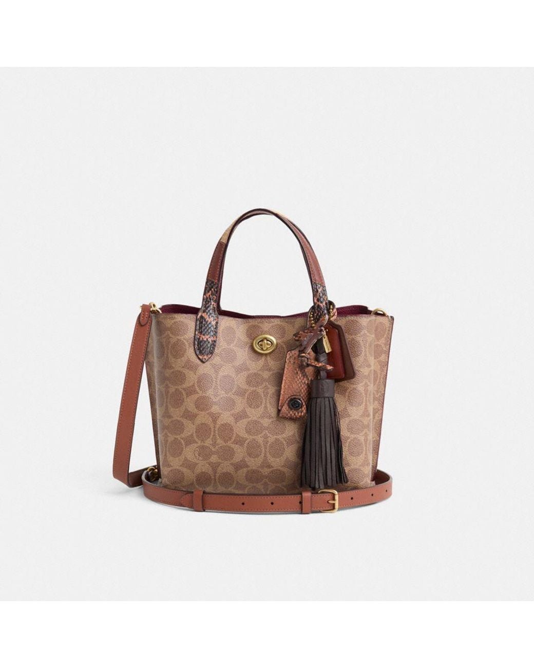 COACH Upcrafted Willow Tote Bag 24 In Signature Canvas in Brown | Lyst