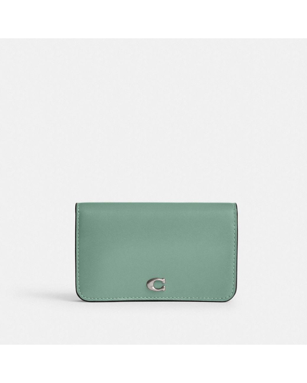COACH Essential Slim Card Case in Green | Lyst