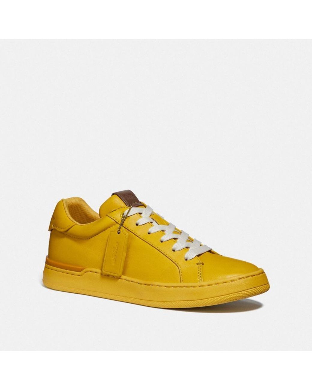 COACH Lowline Luxe Low Top Sneaker in Yellow | Lyst COACH Lowline Luxe Low Top Sneaker in Yellow | Lyst
