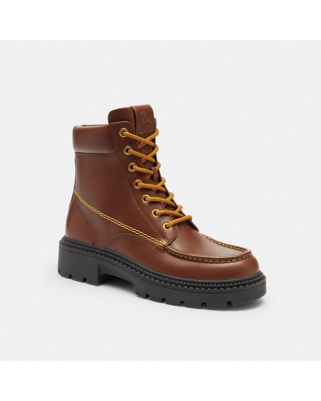 COACH Lug Sole Boot in Brown for Men | Lyst