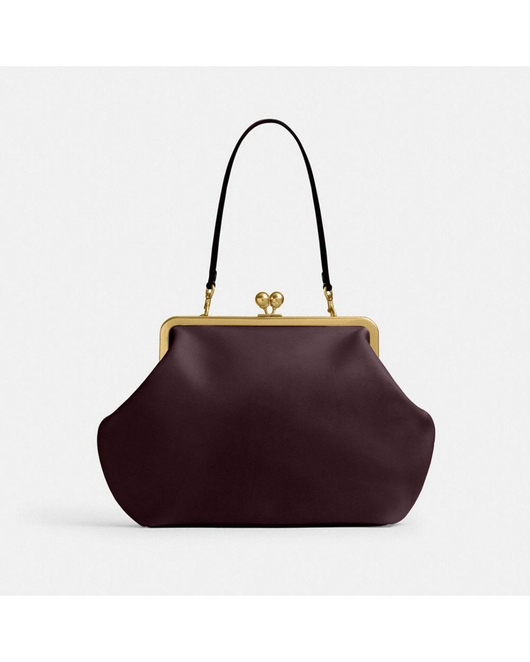 COACH Large Kisslock Frame Bag in Purple | Lyst