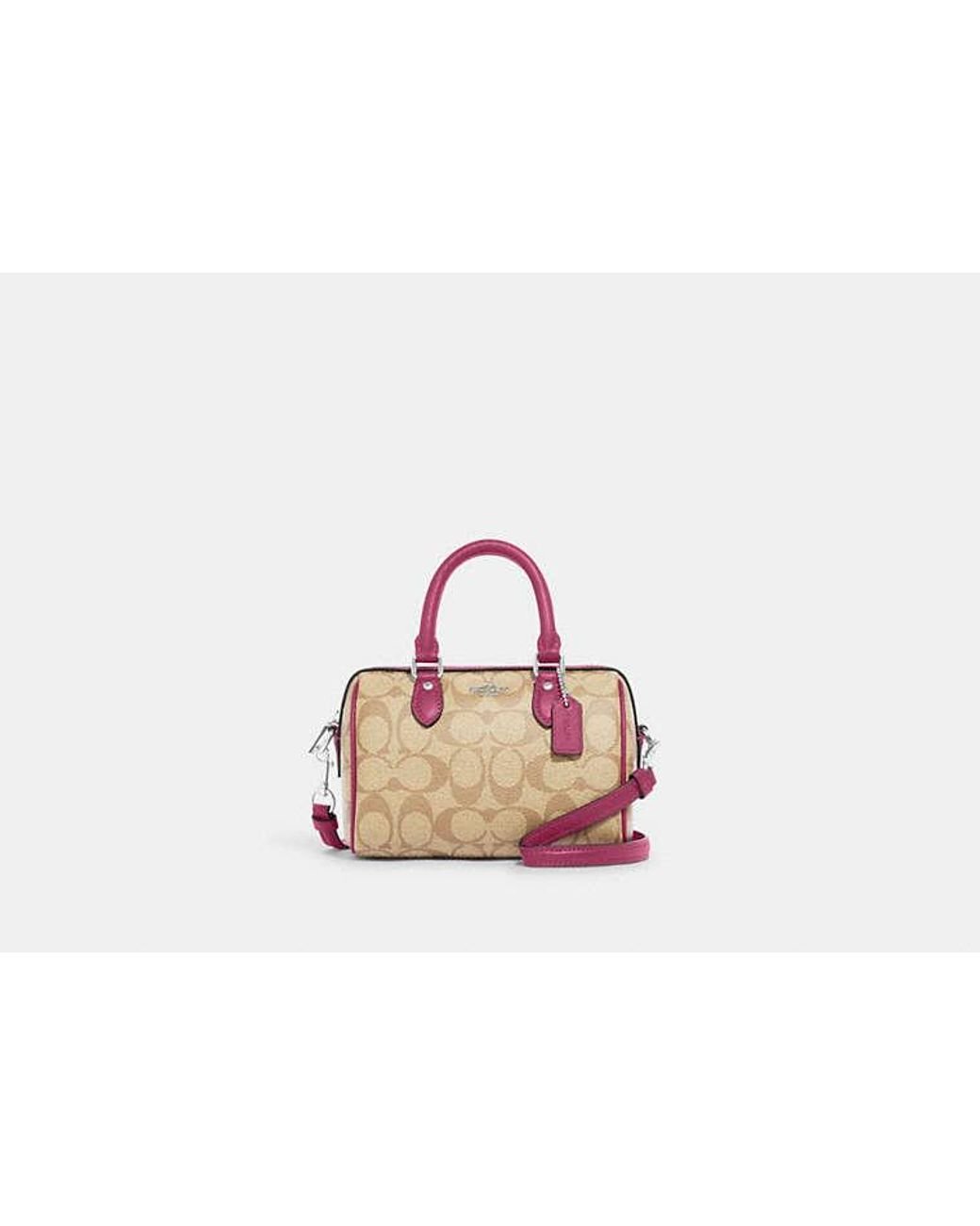 COACH Mini Rowan Crossbody Bag - Pink/beige | Pvc | Lyst UK