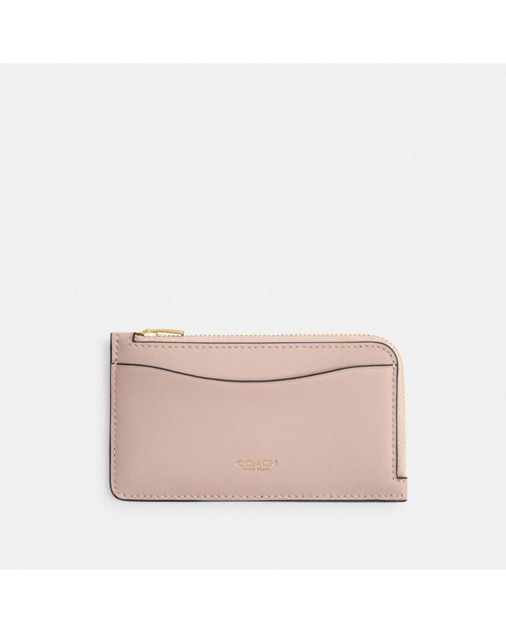 COACH New York Zip Card Case In Colorblock in Pink | Lyst