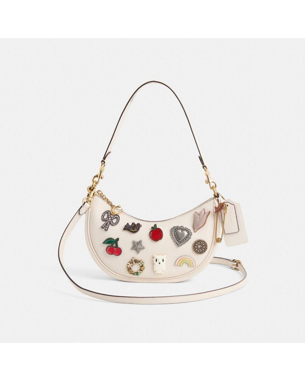 COACH Upcrafted Mira Shoulder Bag in White | Lyst