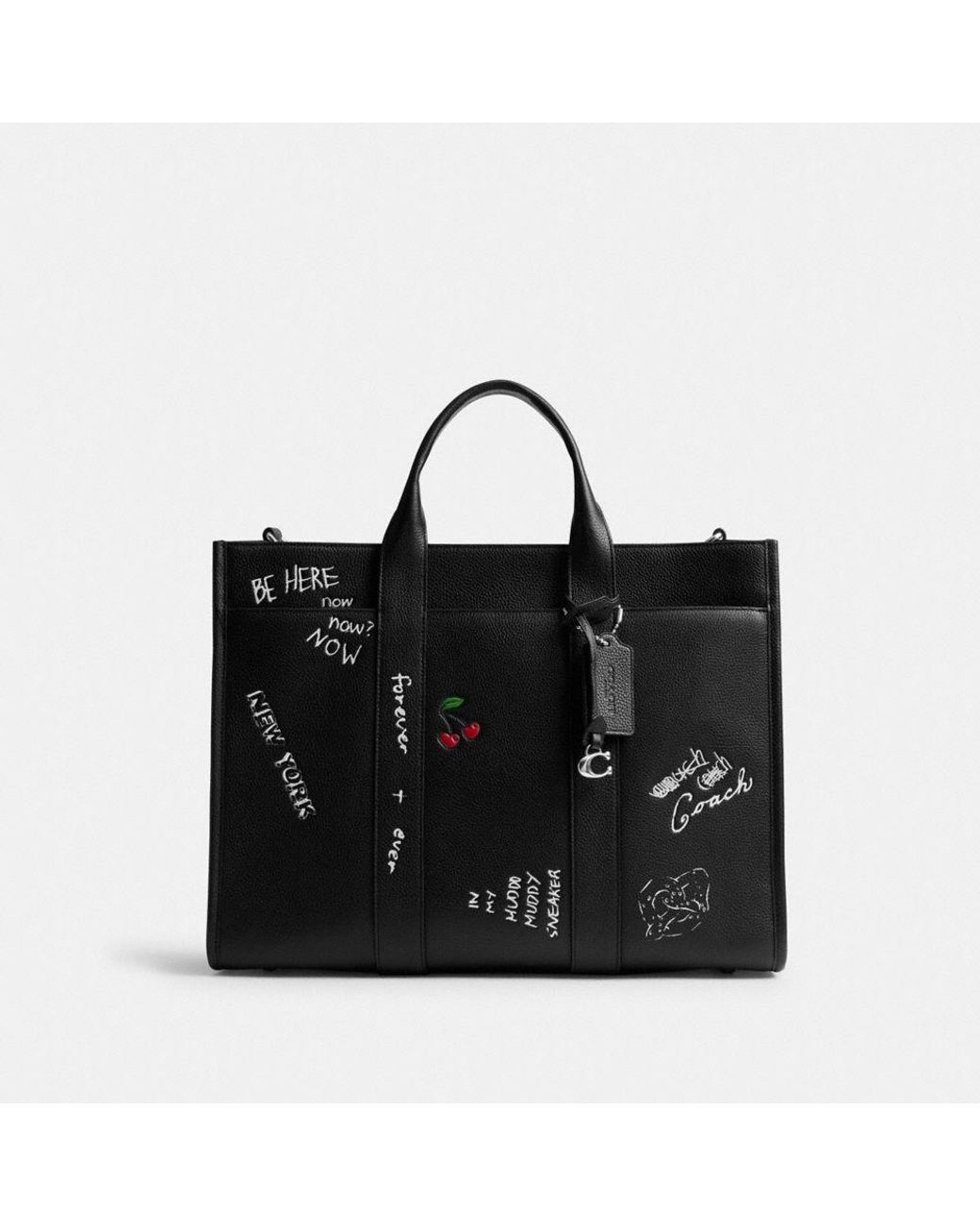 COACH Wesley Tote With Sketch Print in Black for Men | Lyst