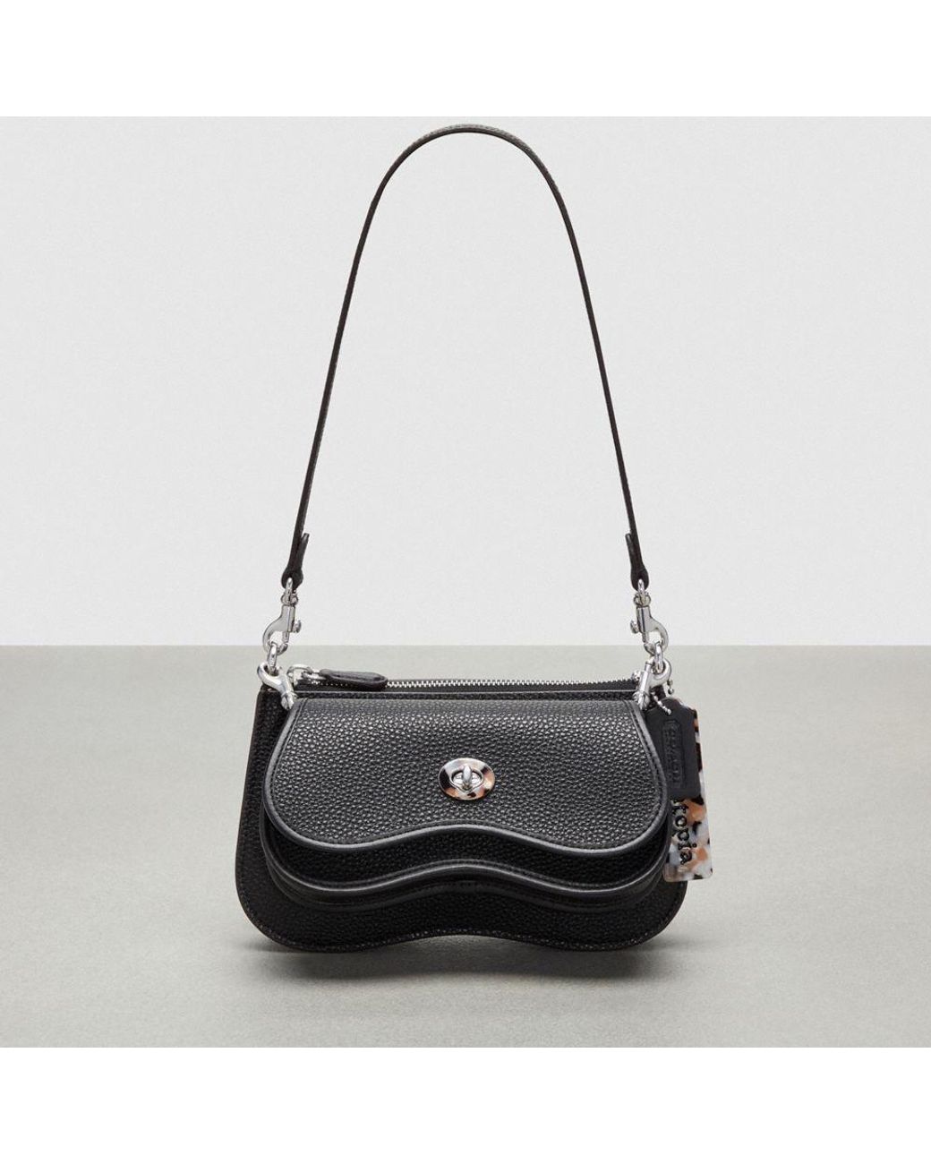 COACH Wavy Double Pouch Bag in Black | Lyst