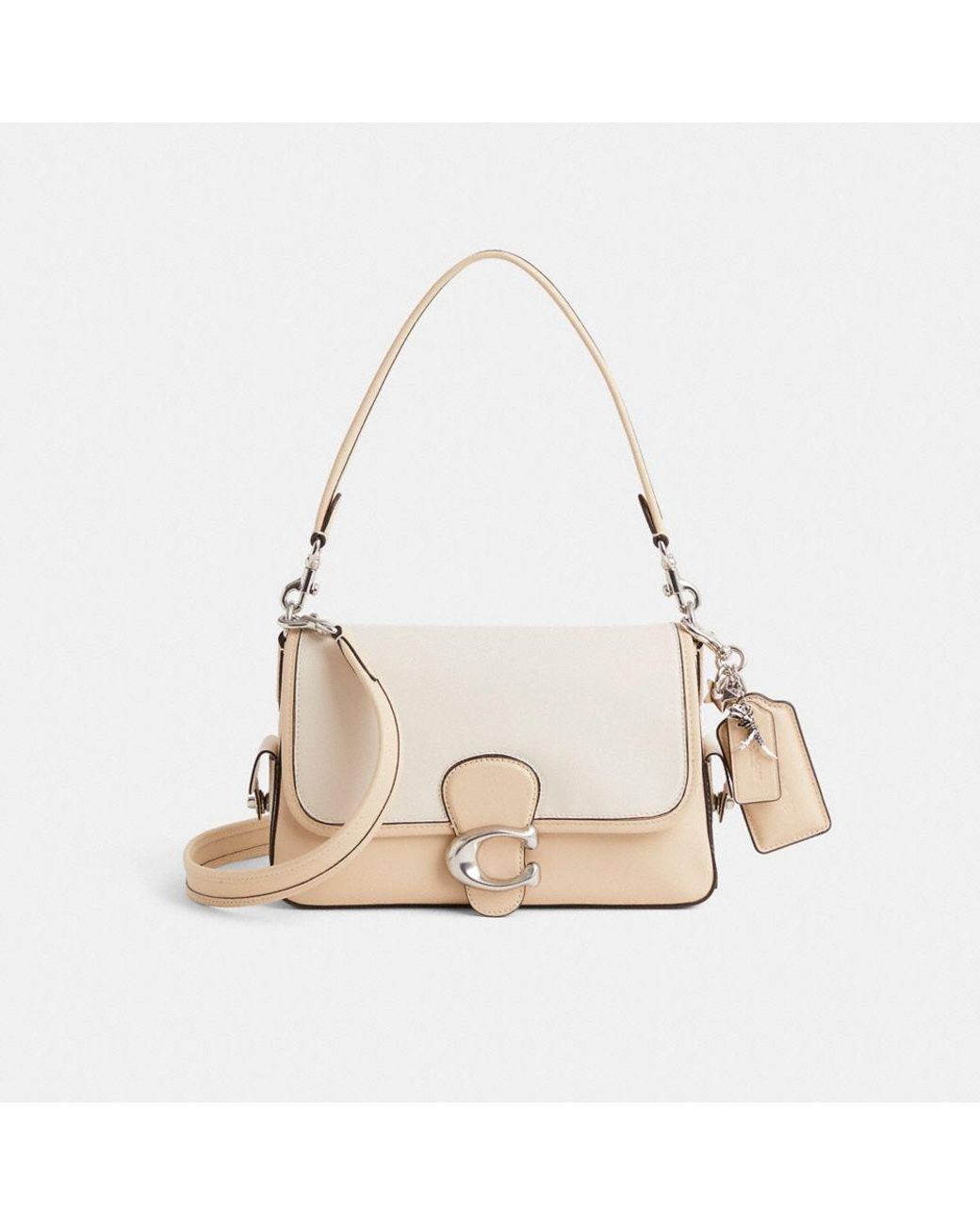 COACH Upcrafted Soft Tabby Shoulder Bag in Natural | Lyst