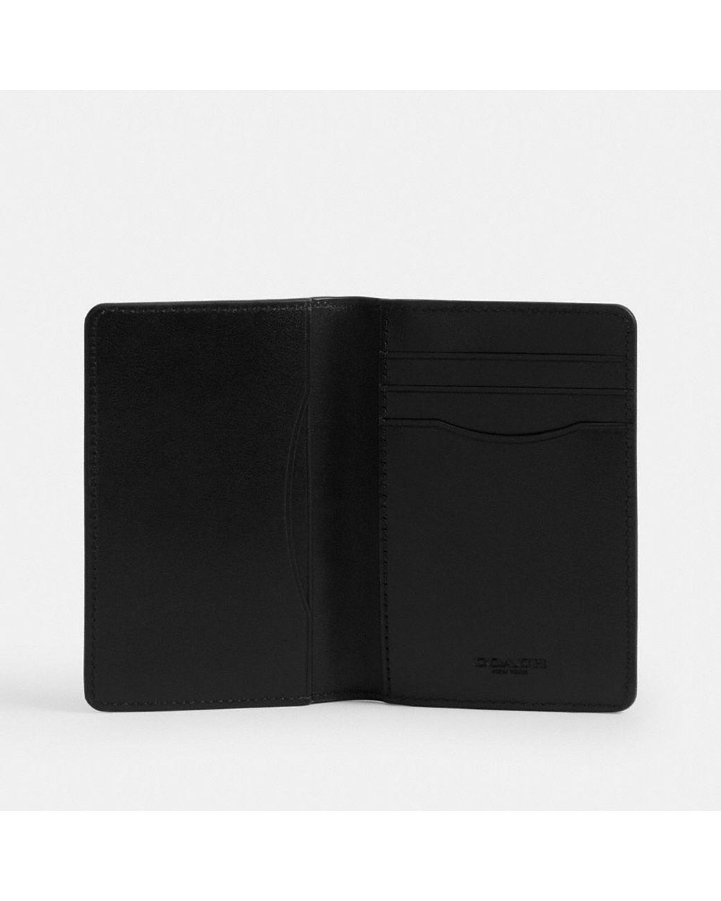 COACH Card Wallet In Signature Canvas in Black for Men | Lyst