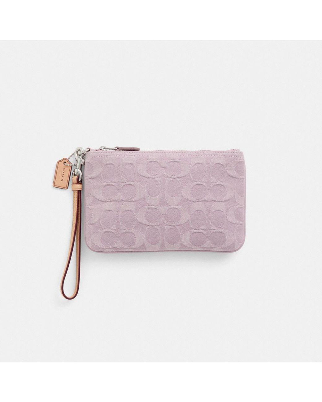 COACH Restored Small Wristlet In Signature Denim in Purple | Lyst