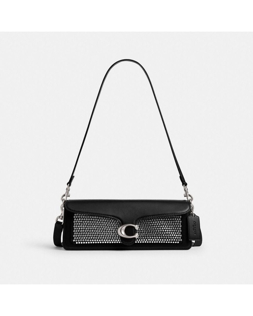 COACH Tabby Shoulder Bag 28 With Crystal in Black | Lyst
