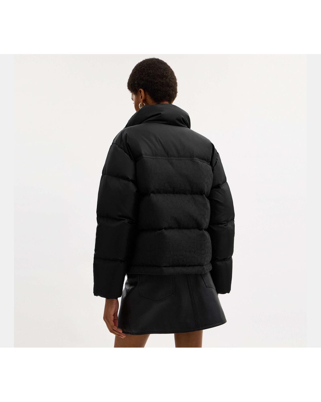 COACH Signature Down Jacket in Black | Lyst UK