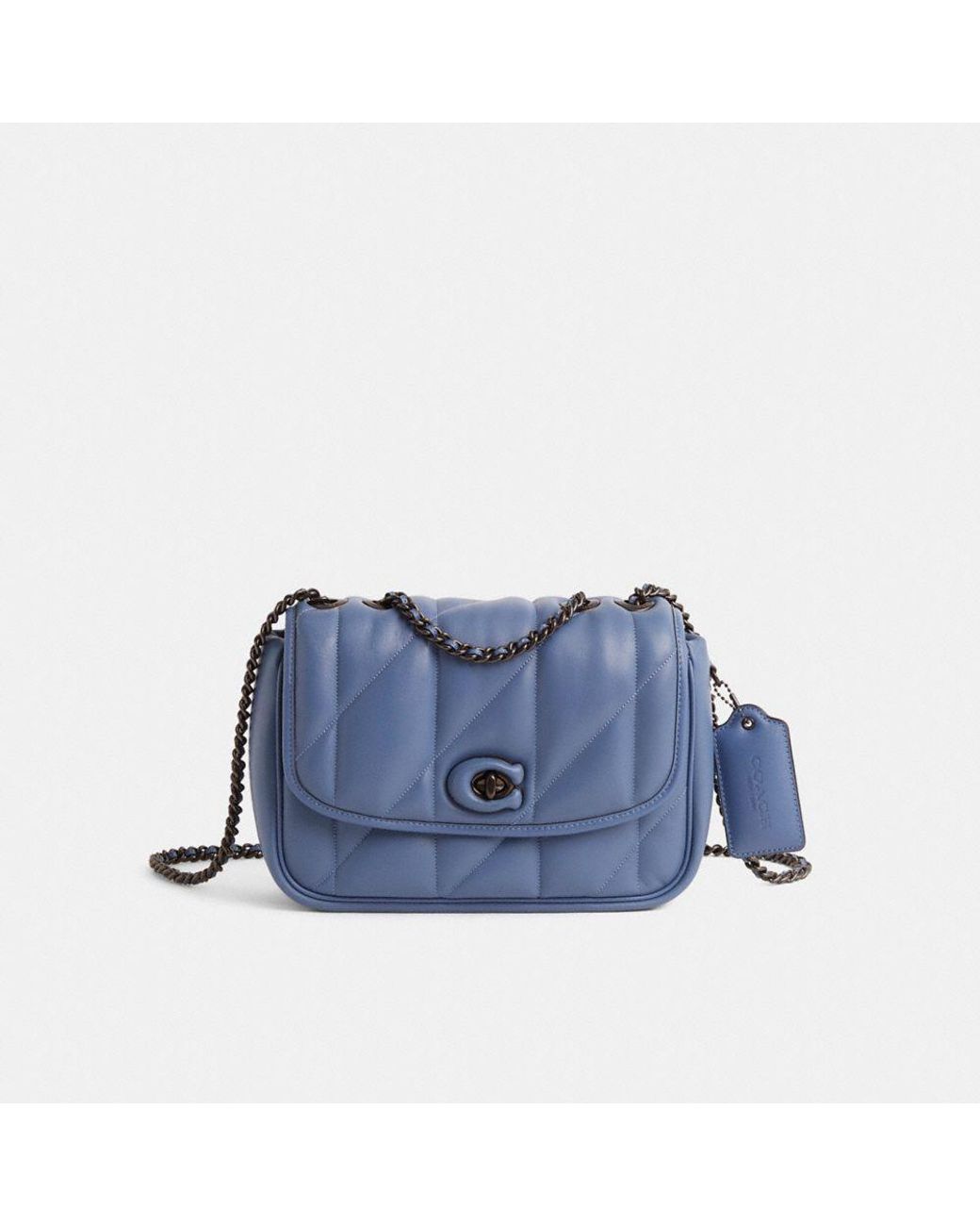 COACH Restored Pillow Madison Shoulder Bag With Quilting in Blue | Lyst