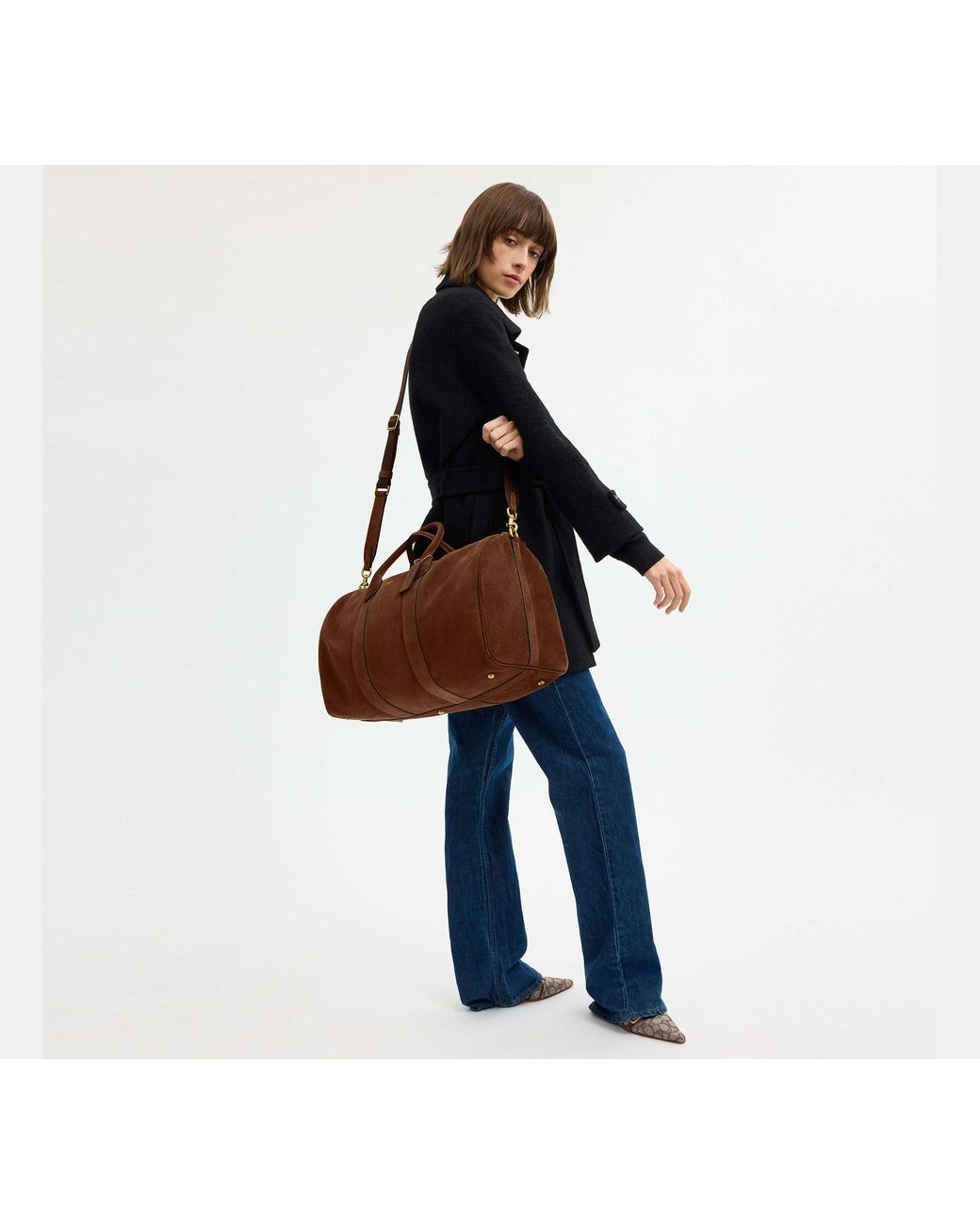 COACH Compass Bag 50 in Brown | Lyst UK