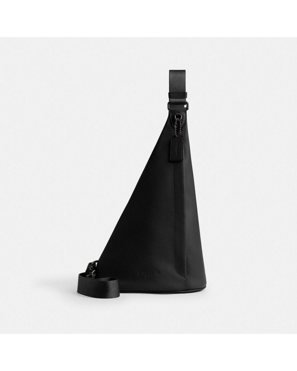 COACH Triangle Sling Bag in Black for Men | Lyst