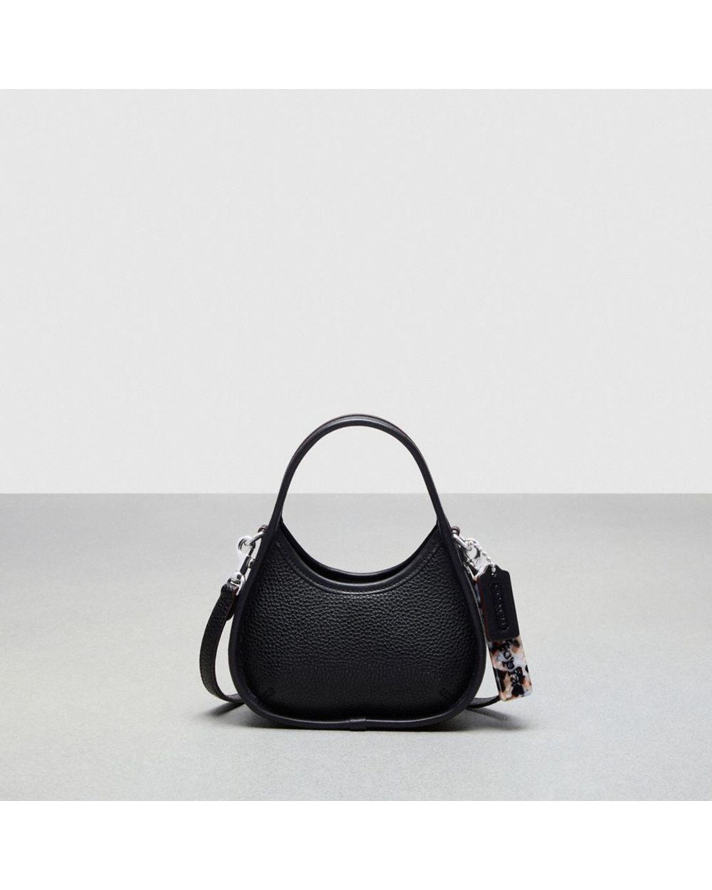 COACH Mini Ergo Bag In Topia Leather in Black | Lyst