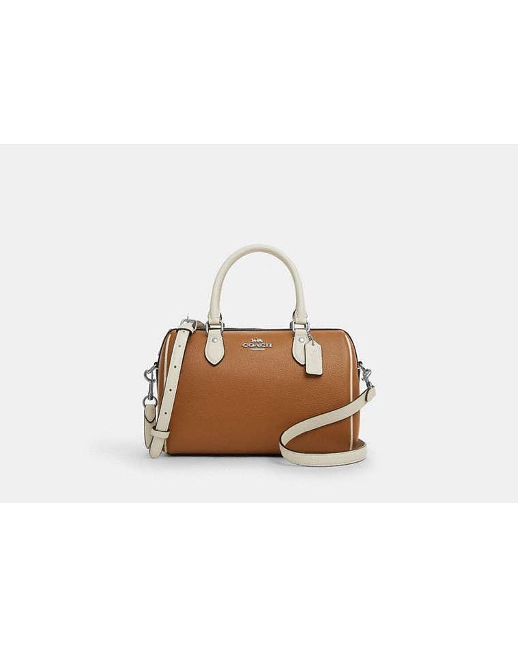 COACH Rowan Satchel Bag In Colorblock in Black | Lyst