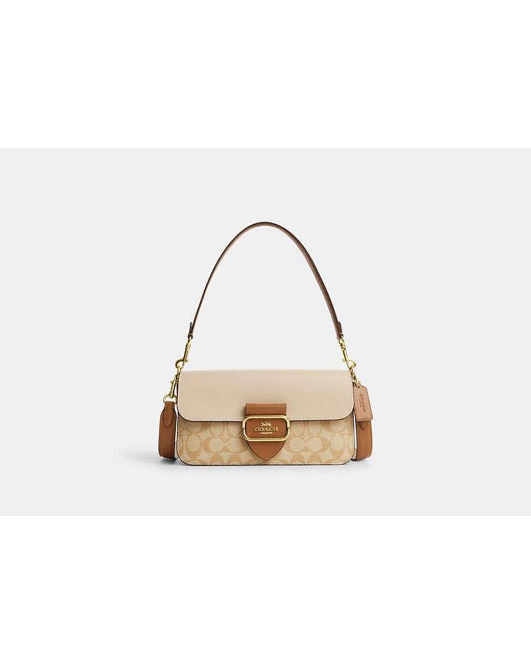 COACH Morgan Shoulder Bag In Blocked Signature Canvas in Black | Lyst