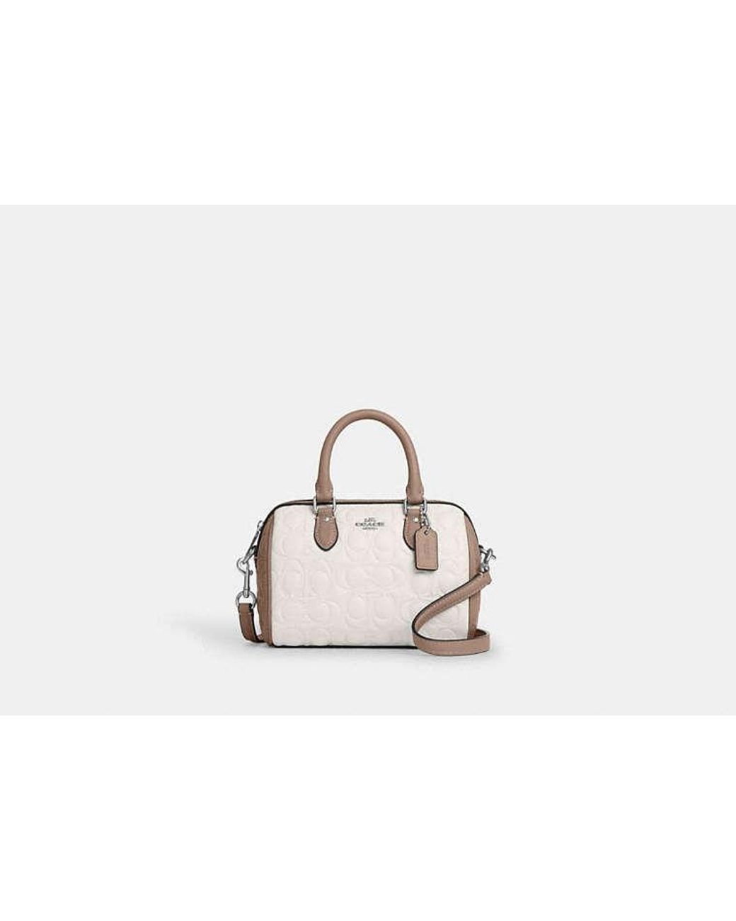 COACH Mini Rowan Crossbody Bag In Blocked Signature Leather in Black | Lyst UK