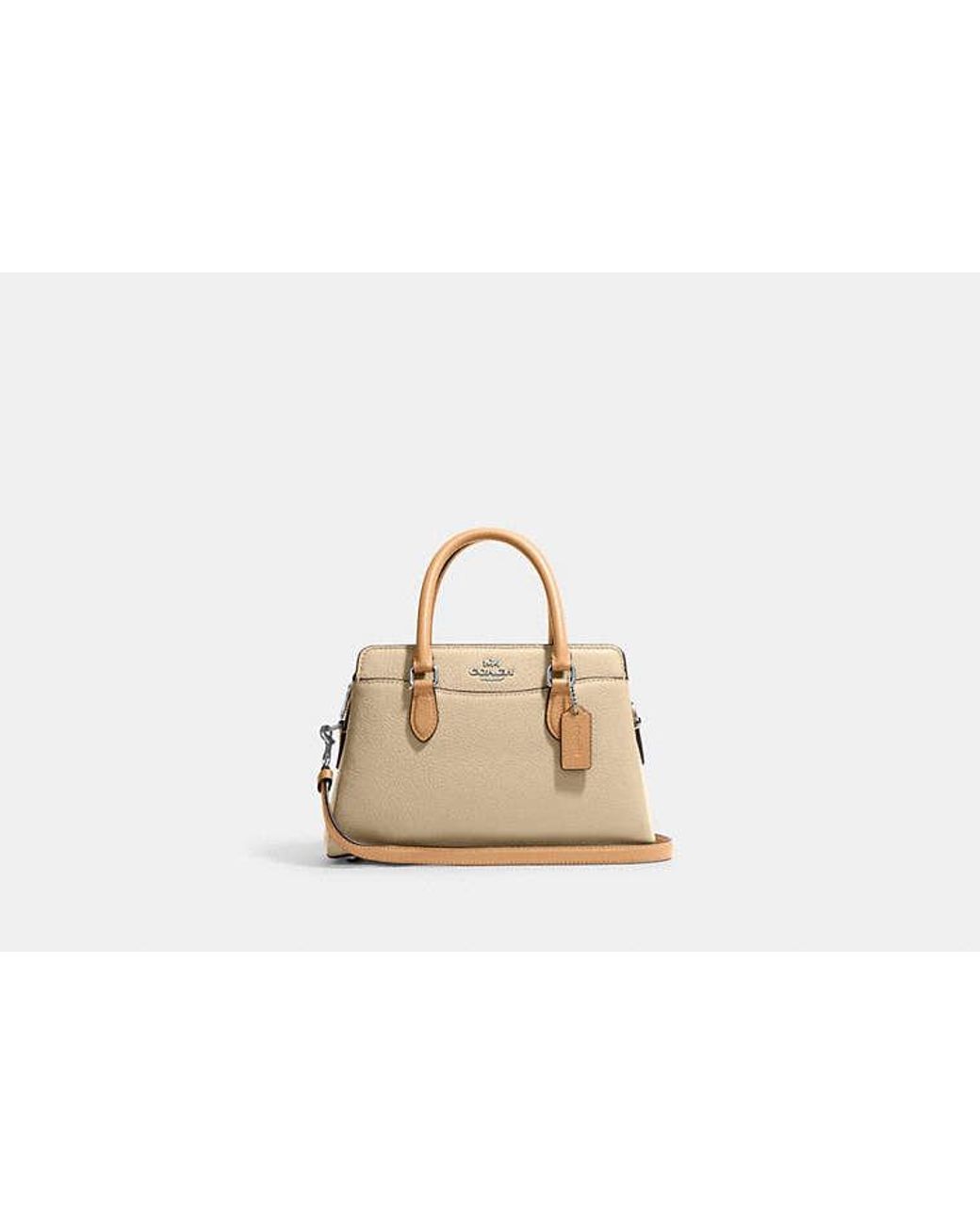 COACH Mini Darcie Carryall In Colorblock in Natural | Lyst