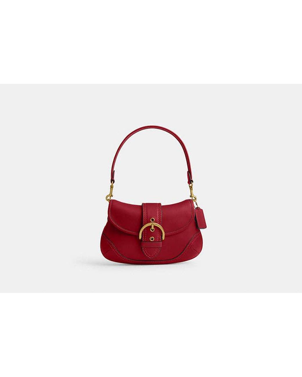 COACH Soho Flap Bag In Regenerative Leather in Red | Lyst