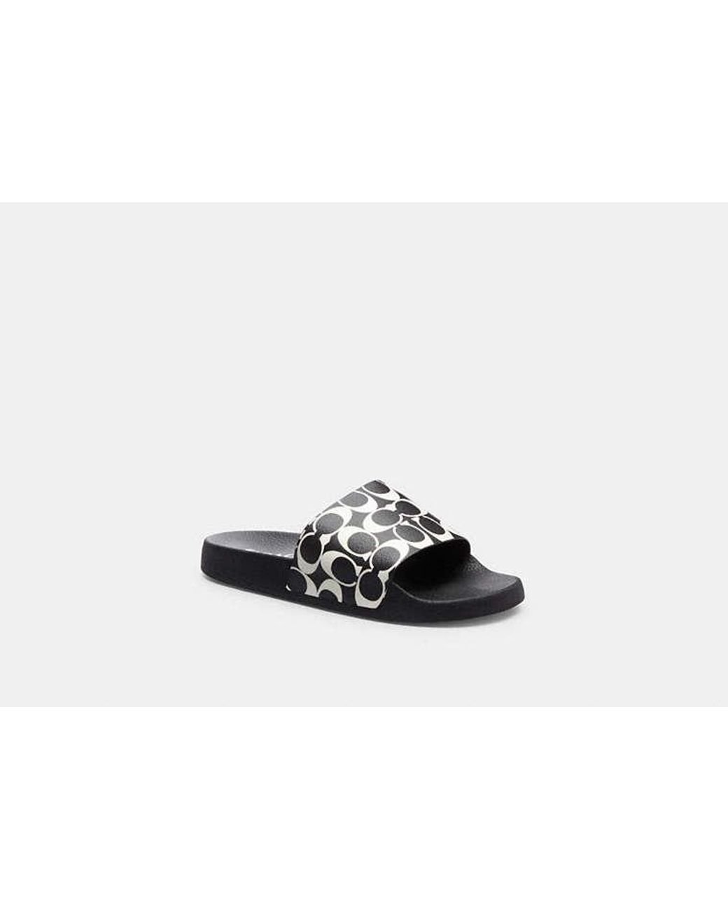 COACH Slide In Signature Canvas in Black for Men | Lyst