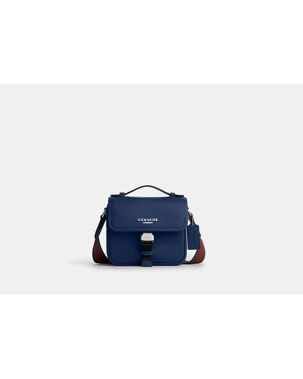 COACH Racer Crossbody Bag With Varsity Stripe Webbing in Blue for Men ...