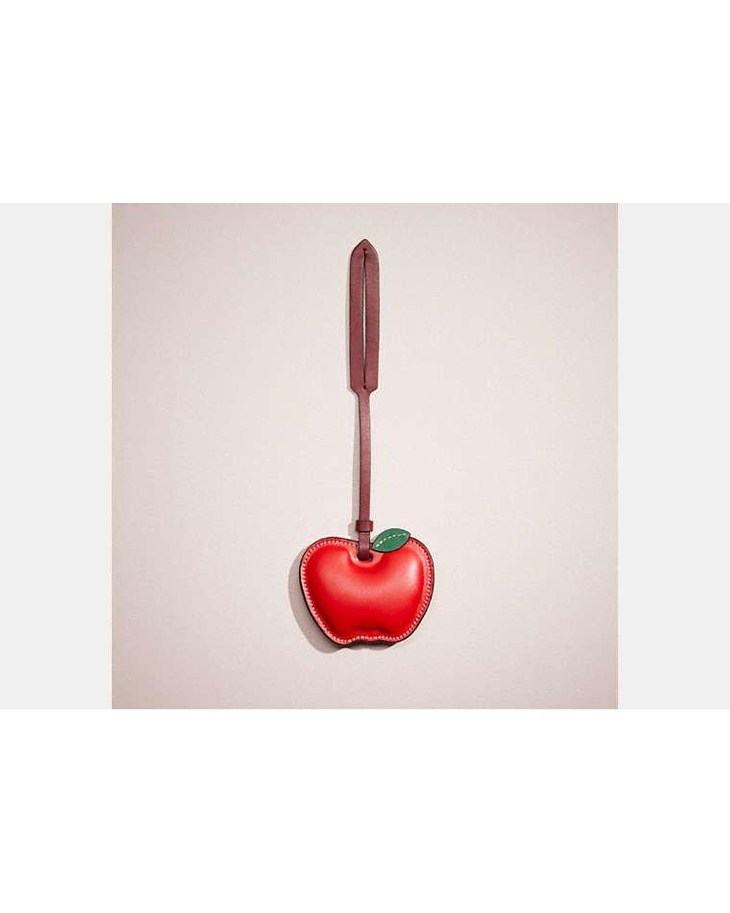 COACH Remade Puffy Apple Bag Charm in Black | Lyst