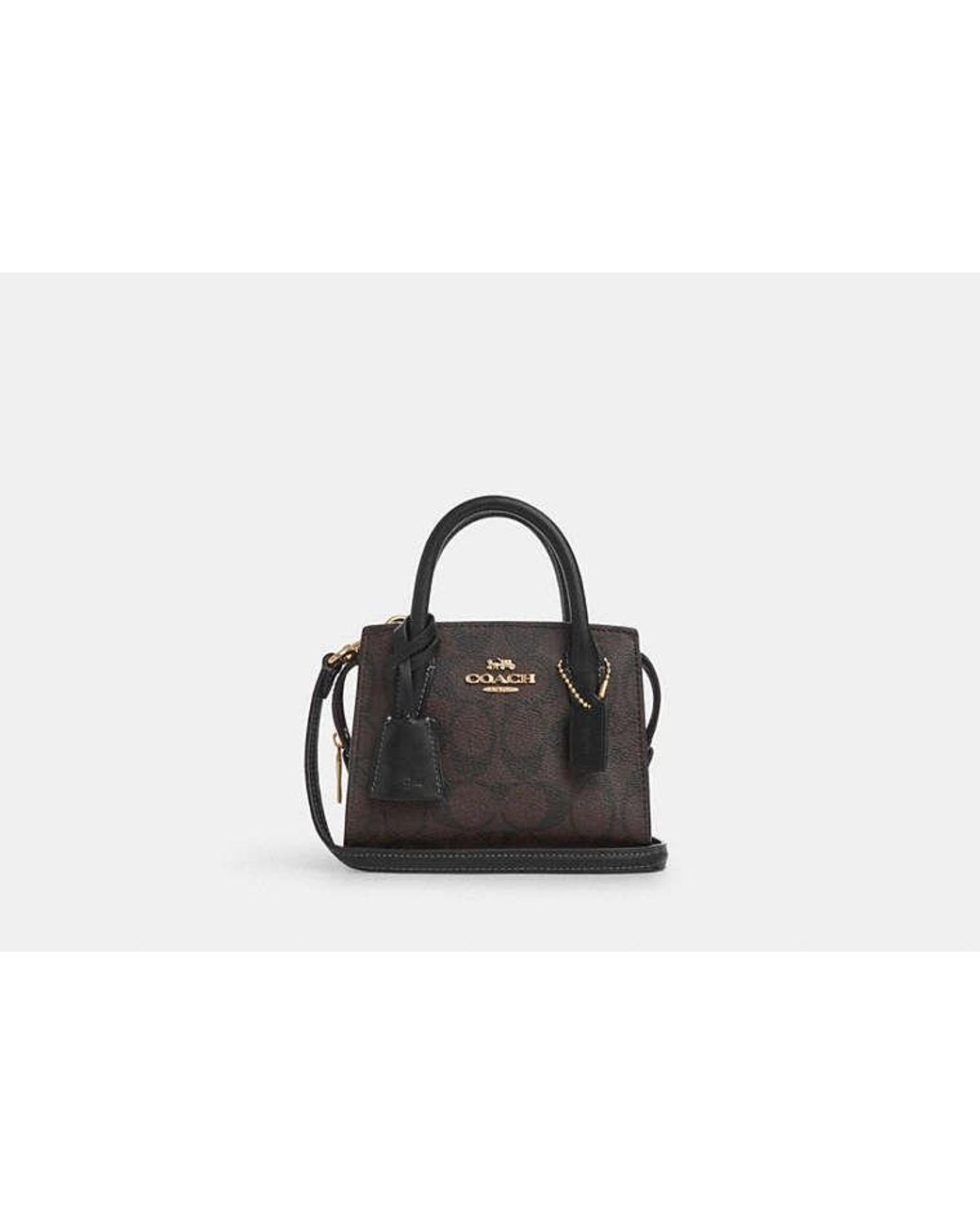COACH Andrea Mini Carryall in Black | Lyst