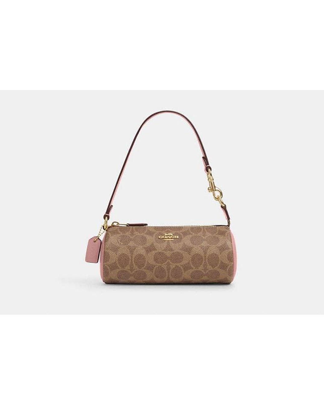 COACH Nolita Barrel Bag In Colorblock Signature Canvas in Black | Lyst