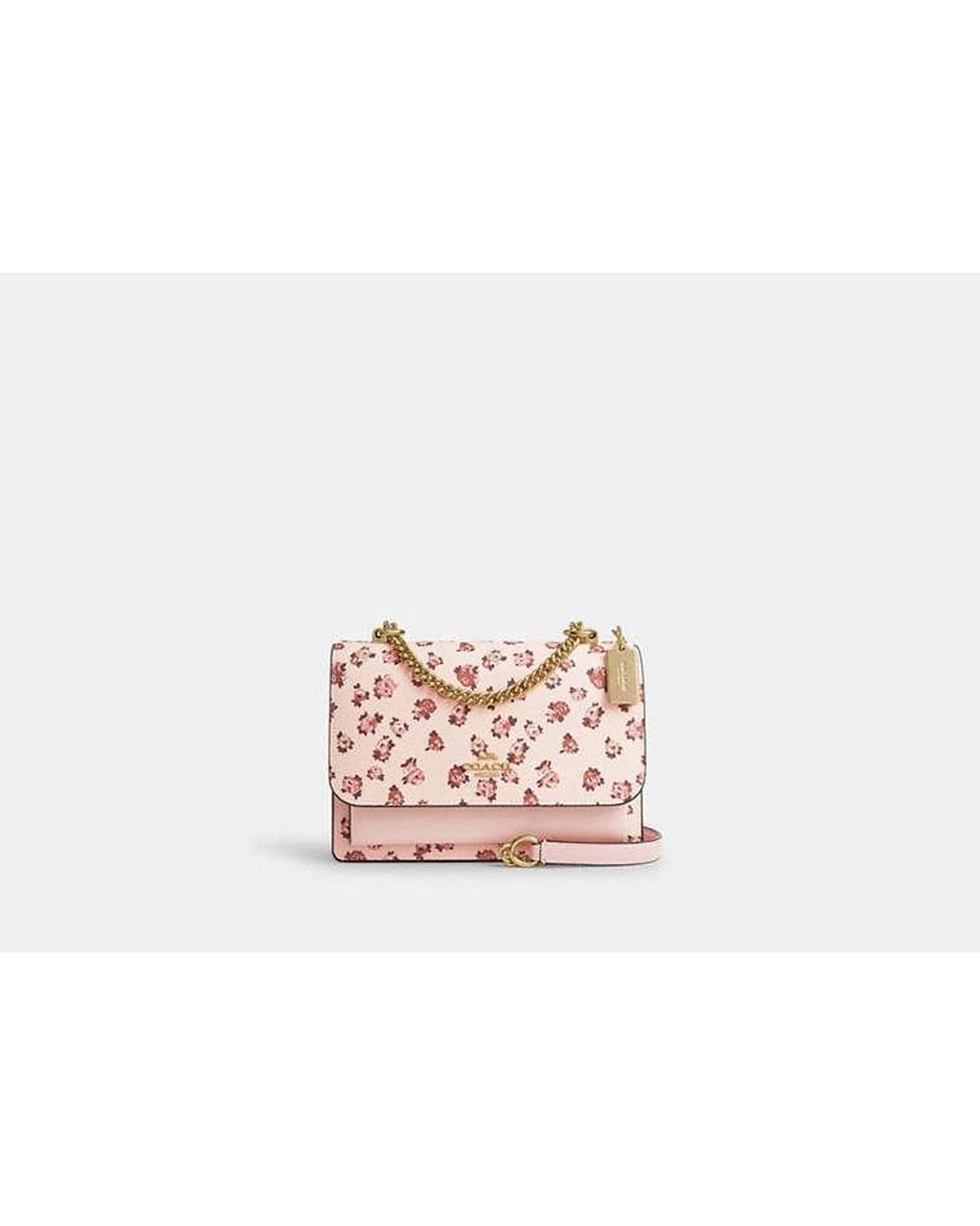 COACH Klare Crossbody Bag With Rose Print in Black | Lyst
