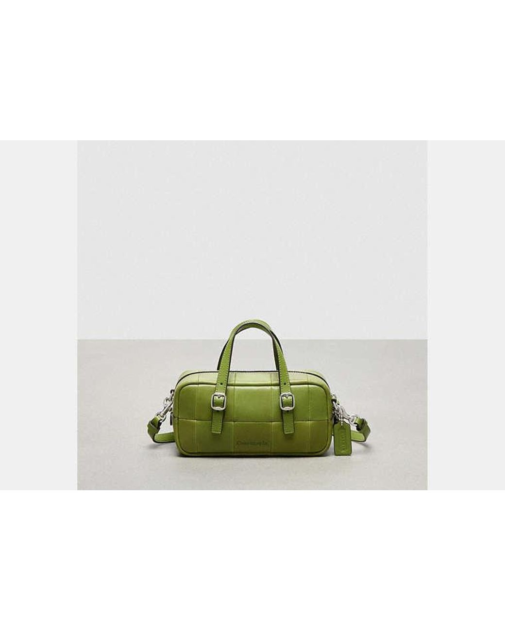 COACH Ego Mini Satchel Bag In Checkerboard Upcrafted Leather With ...