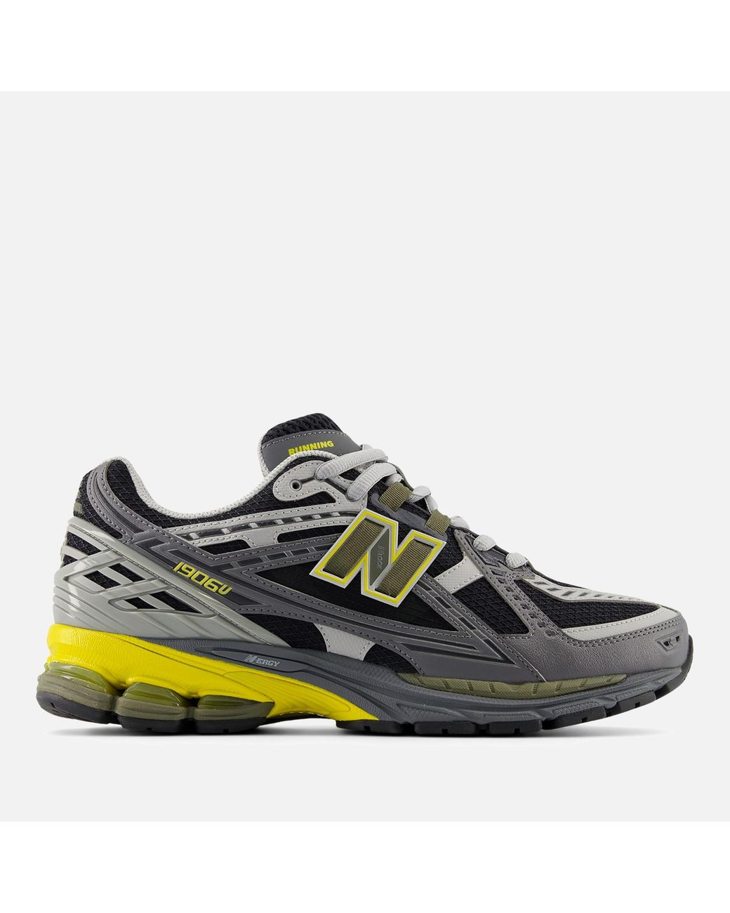 New Balance 1906 Faux Leather And Mesh Trainers in Green for Men | Lyst