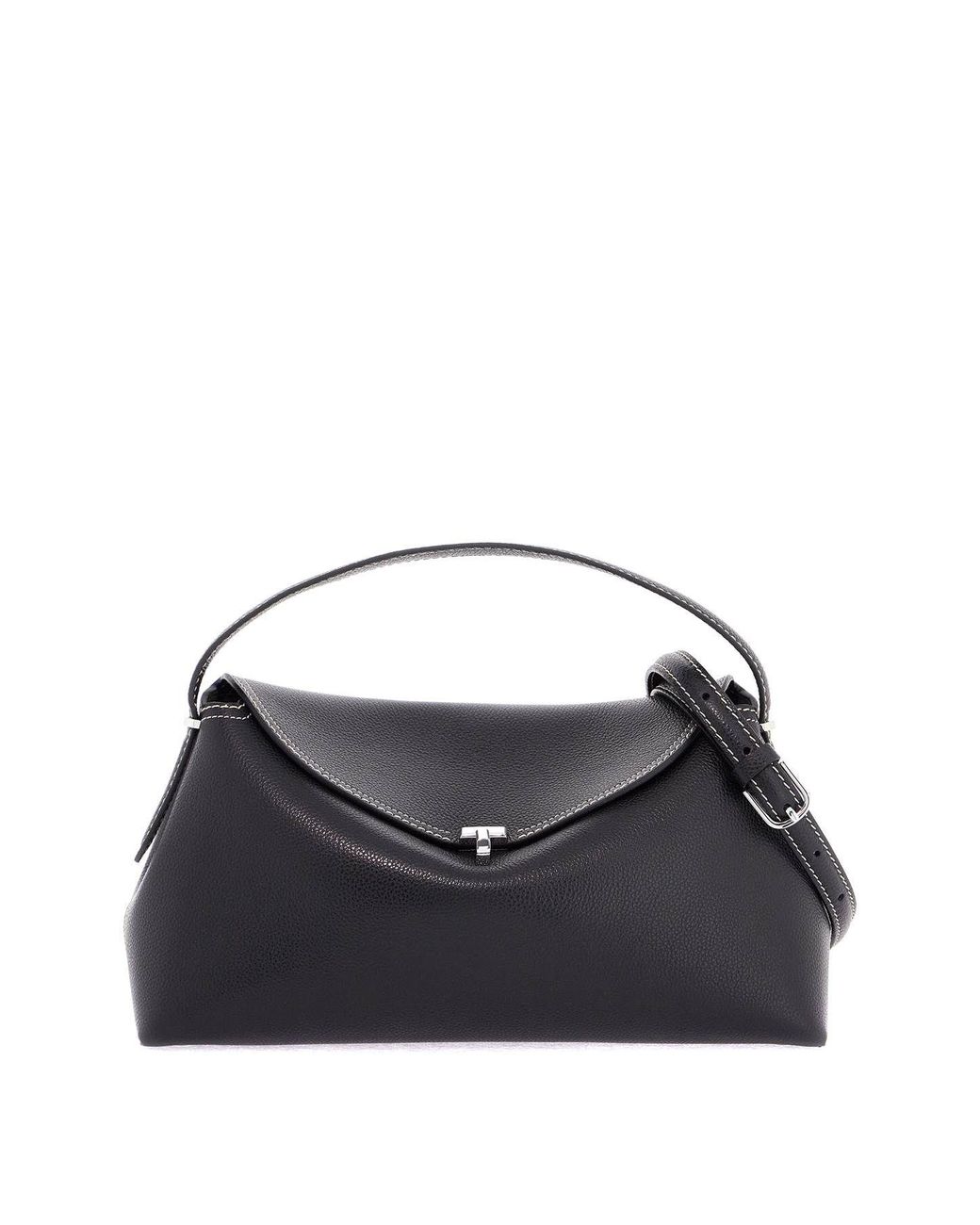 TOTEME Leather T-Lock Handbag With Adjustable Strap in Black | Lyst