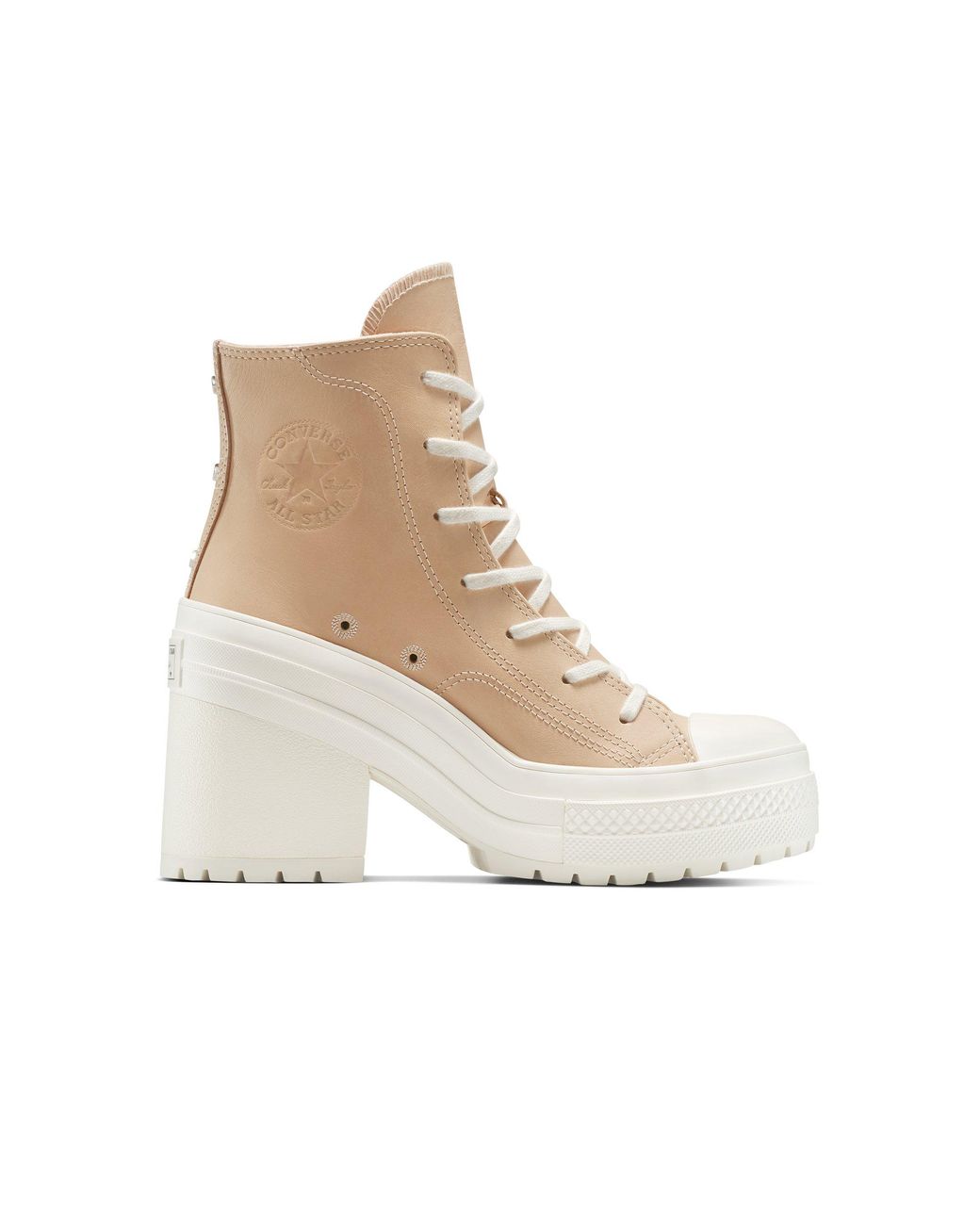 Converse Chuck 70 De Luxe Heel Platform Western Glam Suede in White | Lyst