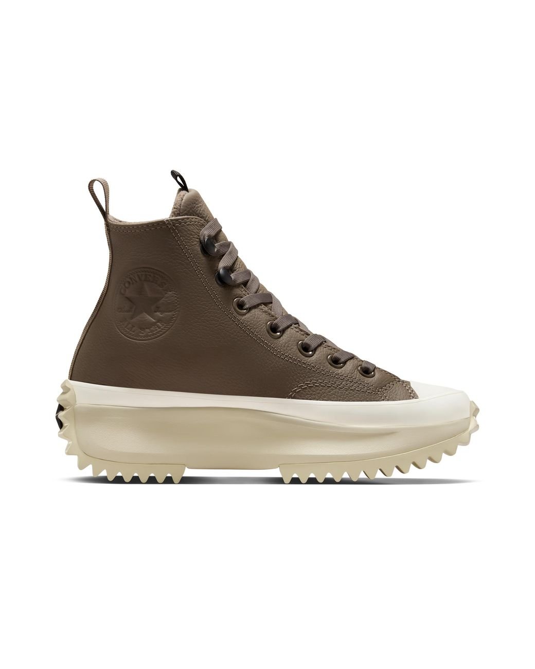 Converse Run Star Hike Platform Weatherized Leather in Brown | Lyst