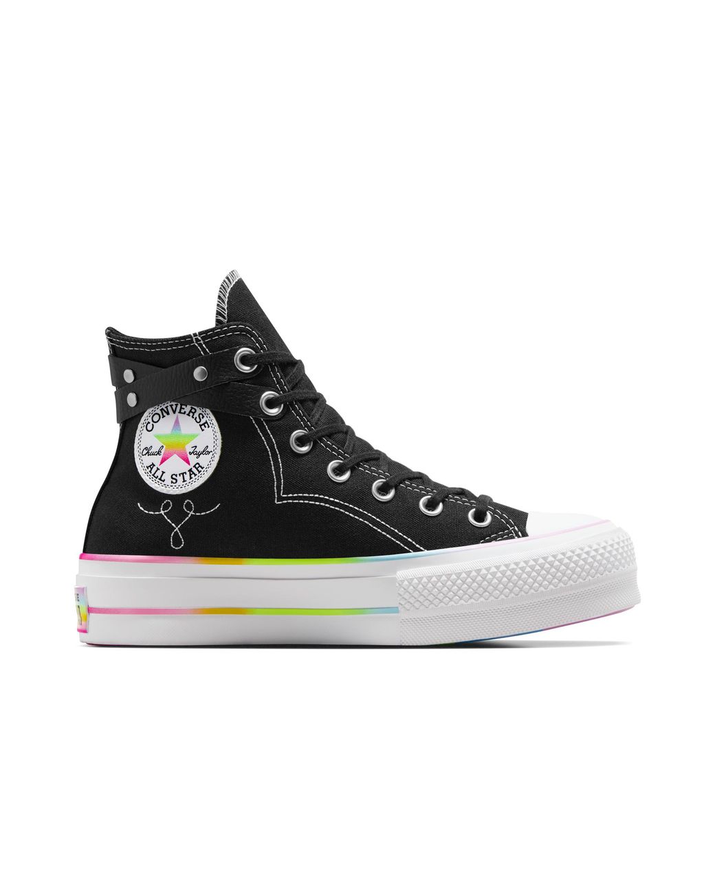 Converse Chuck Taylor All Star Lift Platform Pride in Black | Lyst