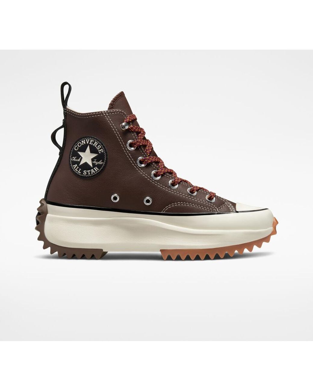 Plateforme Run Star Hike en cuir Converse en coloris Marron | Lyst