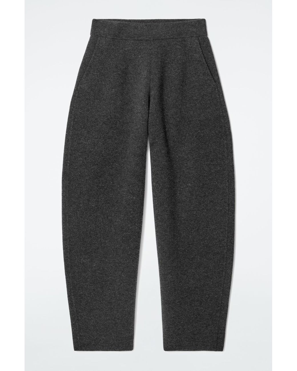 COS Merino Wool Barrel-leg Pants in Gray | Lyst