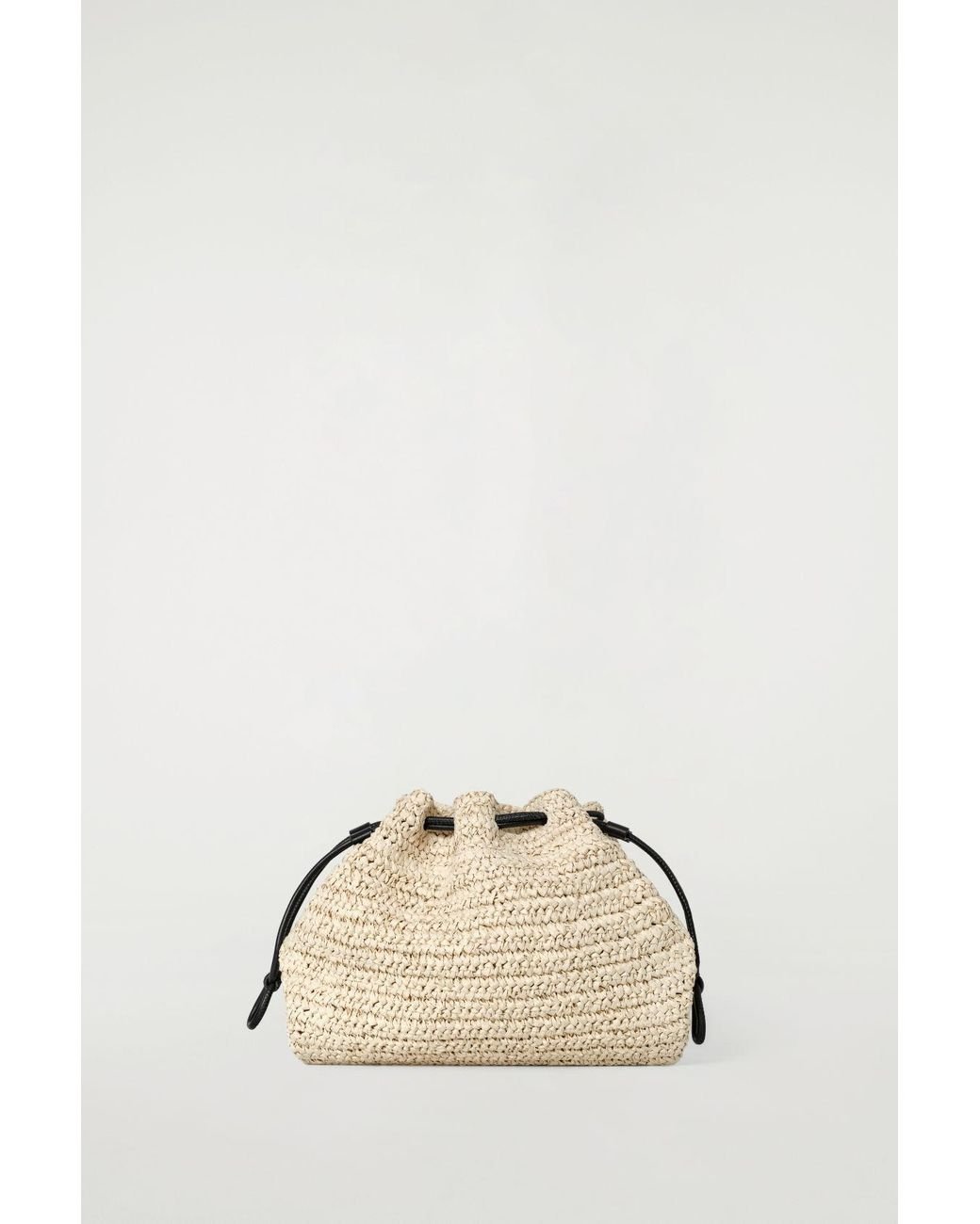 COS Mini Cavatelli Clutch Bag in Natural | Lyst