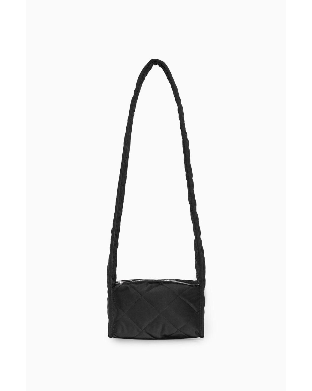Cos Mini Diamond Quilted Crossbody In White Lyst