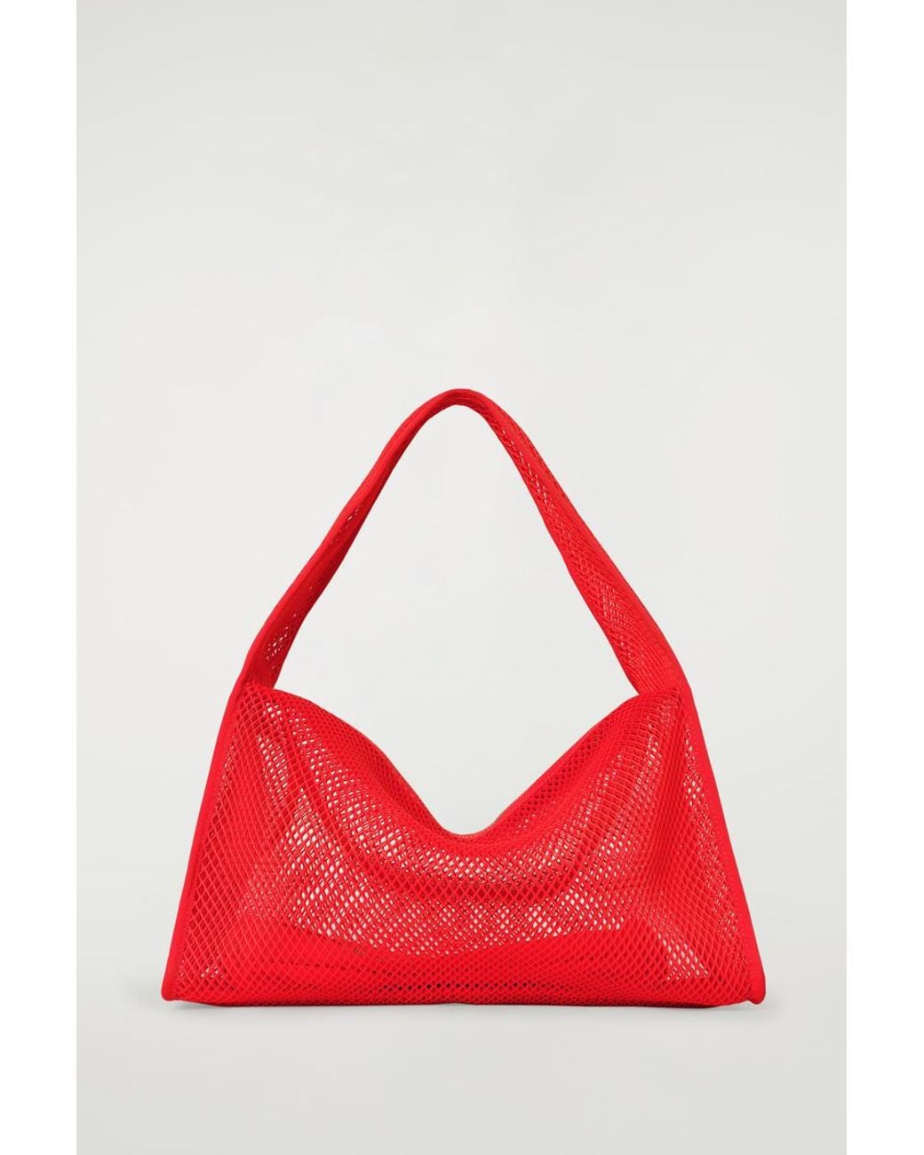COS Slouchy Mini Tote Bag in Red | Lyst