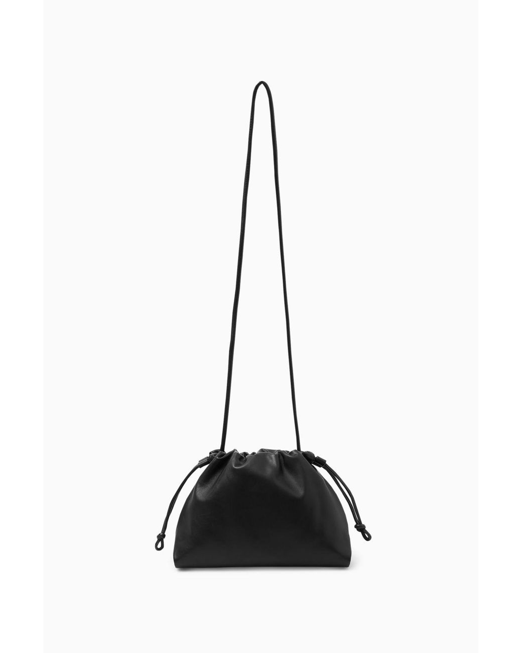 COS Mini Cavatelli Clutch - Leather in Black | Lyst