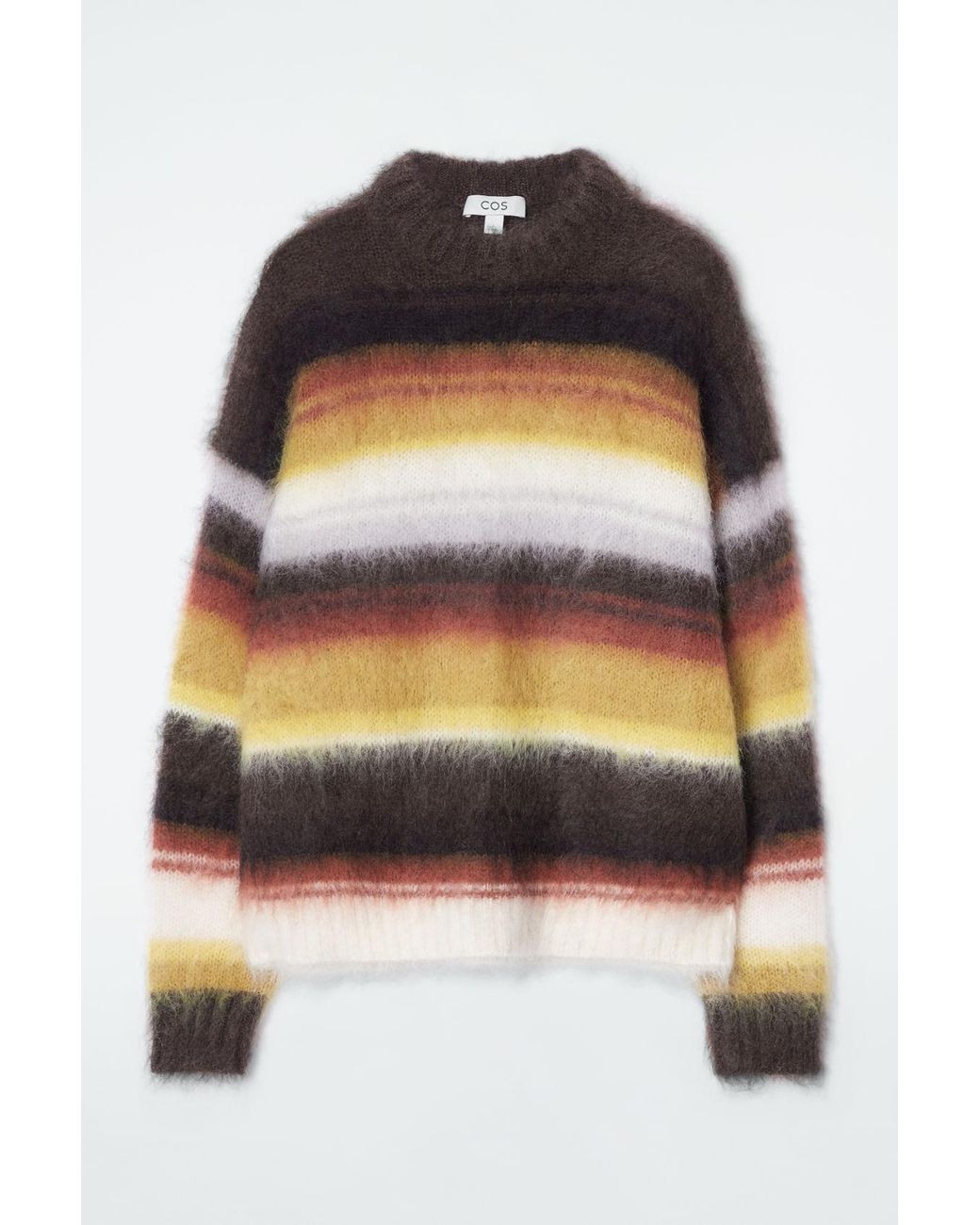 COS Mohair Crew-neck Jumper in Orange | Lyst