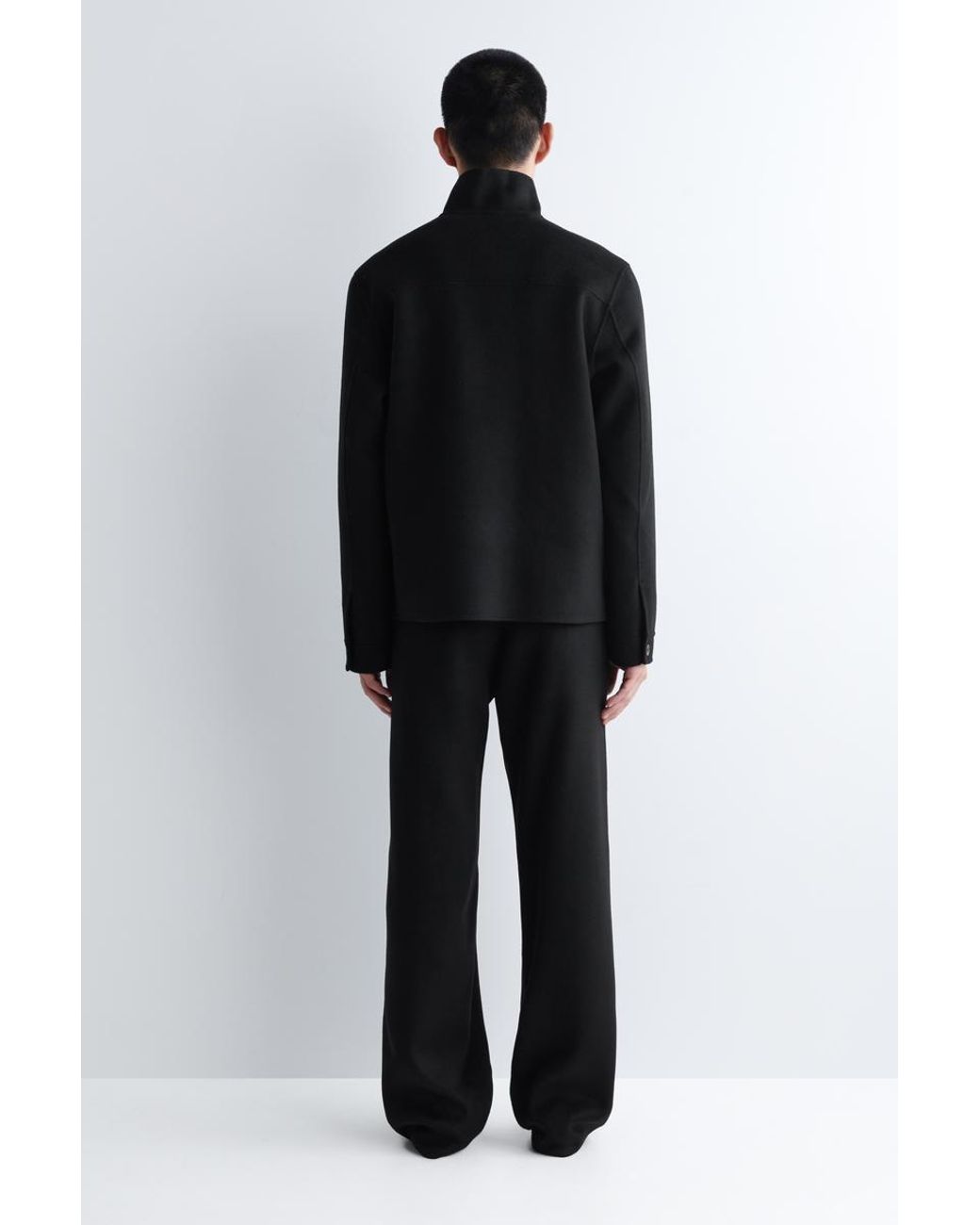 COS Double-Faced Wool Straight-Leg Pants in Black for Men | Lyst UK