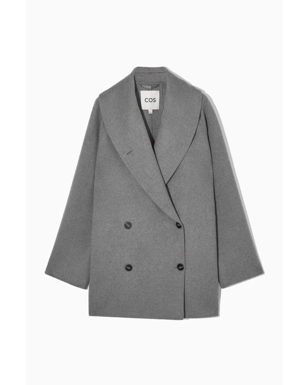 COS Oversized Shawl-collar Wool Jacket in Grey | Lyst UK