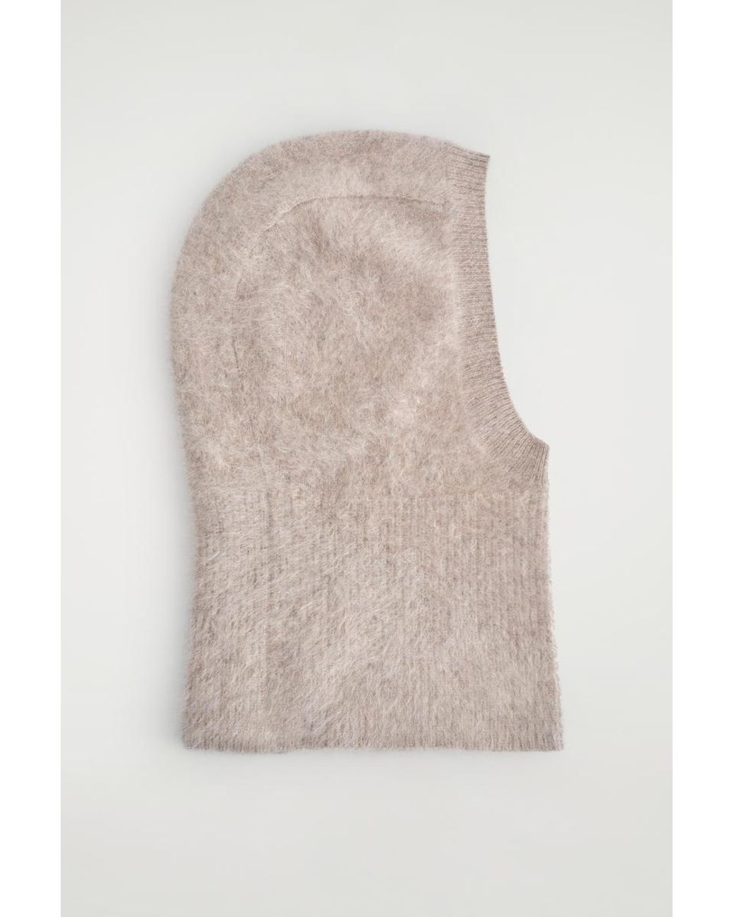 COS Brushed-Cashmere Hood in Natural | Lyst